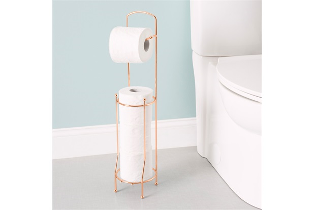 Suporte Para Papel Higiênico Em Aço 65x15,2cm Rose Gold - Loja da Dias